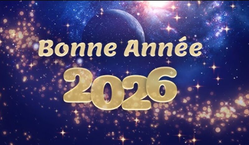 2026: Bonne année Il est minuit Les feux d’artifice explosen